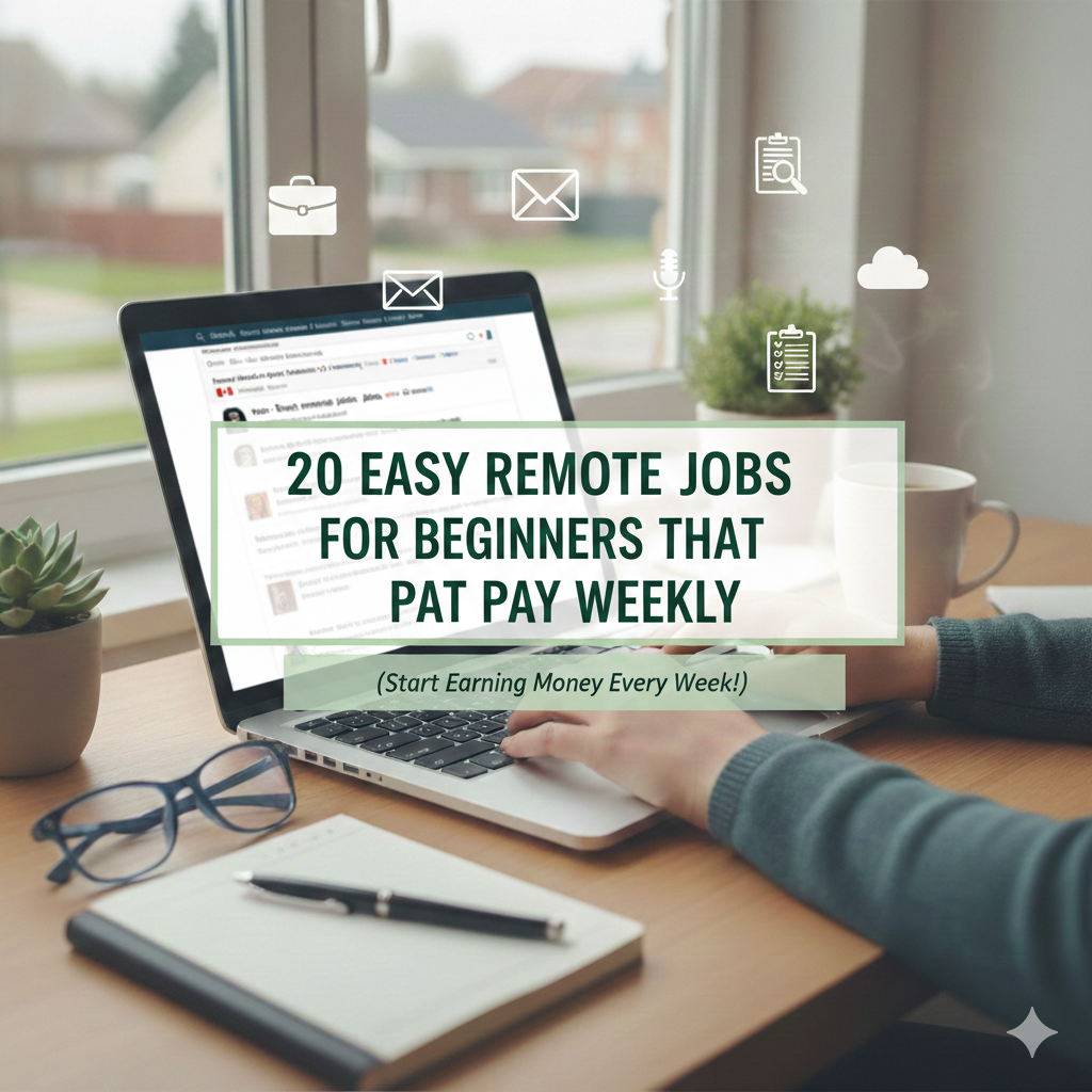 20 Easy Remote Jobs for Beginners That Pay Weekly - Jobqoo.com