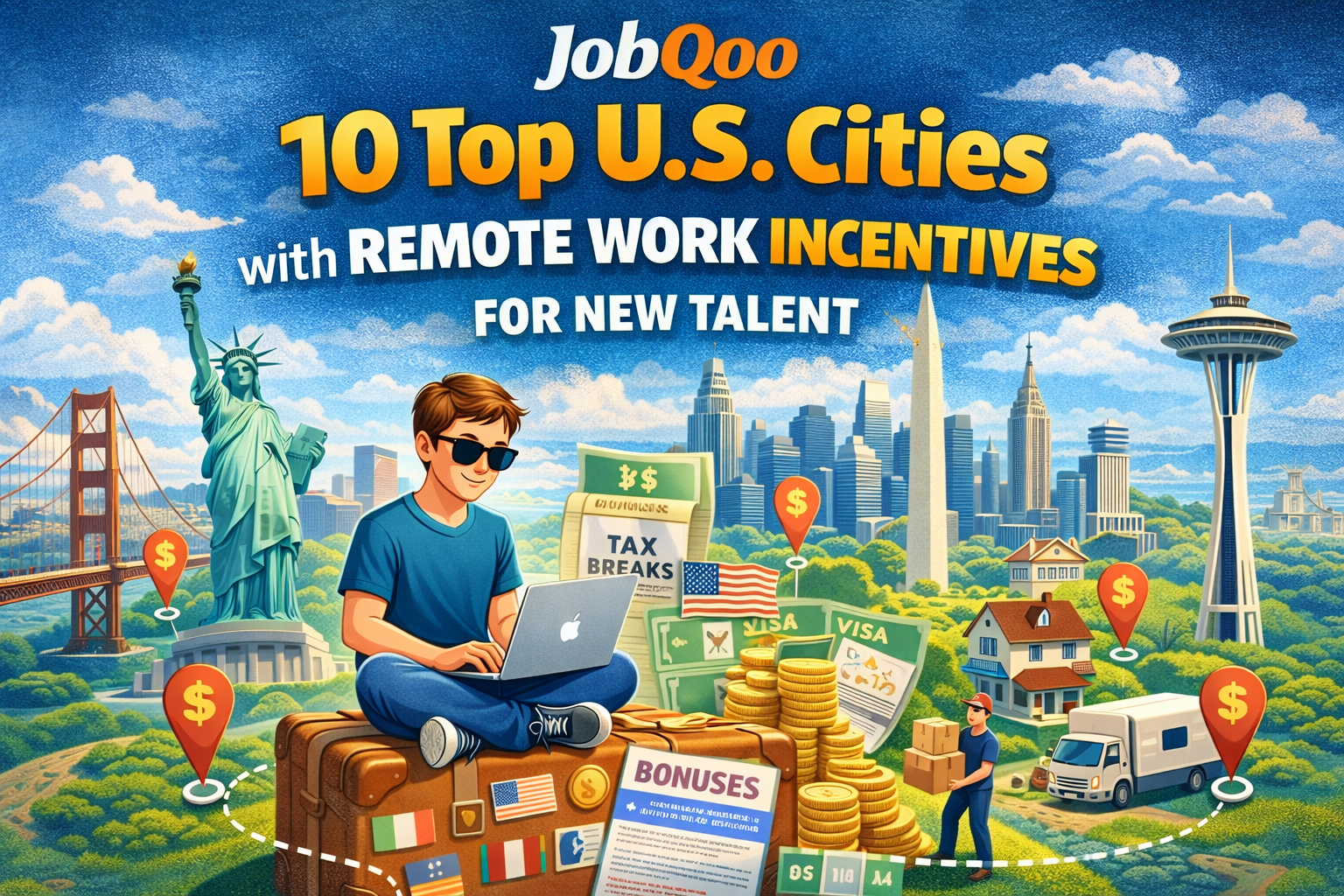 10 U.S. Cities with Remote Work Incentives for New Talent (2026 Guide)